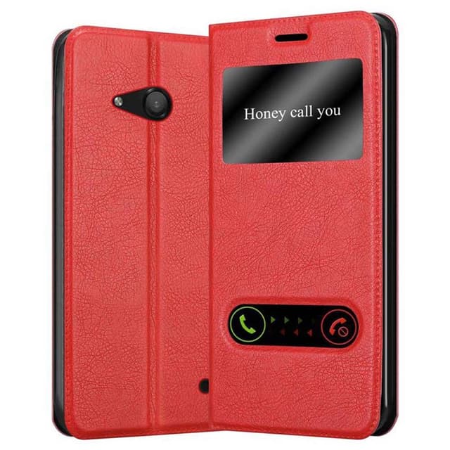 Nokia Lumia 550 lommebokdeksel cover (rød) - Elkjøp