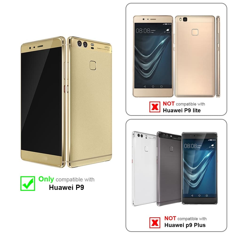 Huawei P9 lommebokdeksel case (rød) - Elkjøp