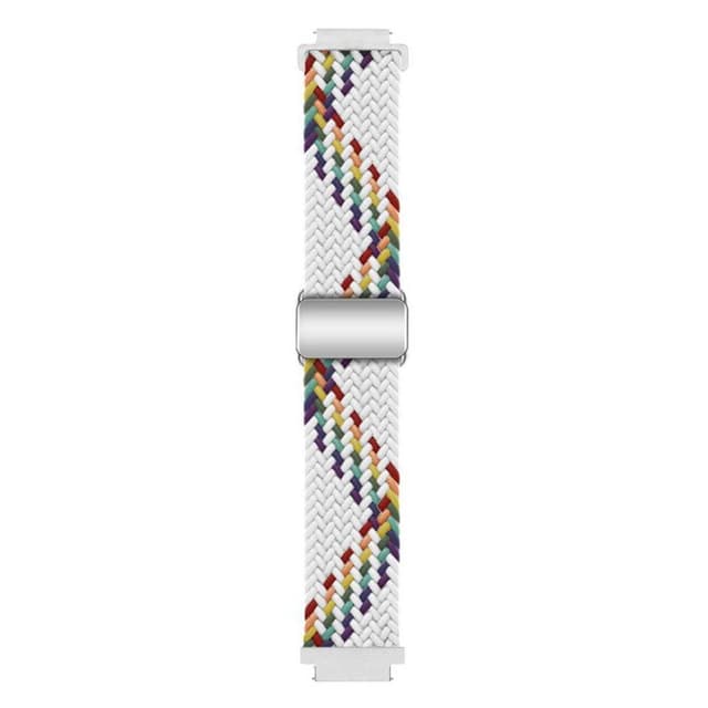 Flätat magnetiskt klockarmband Garmin VivoActive 4S - White Rainbow ...