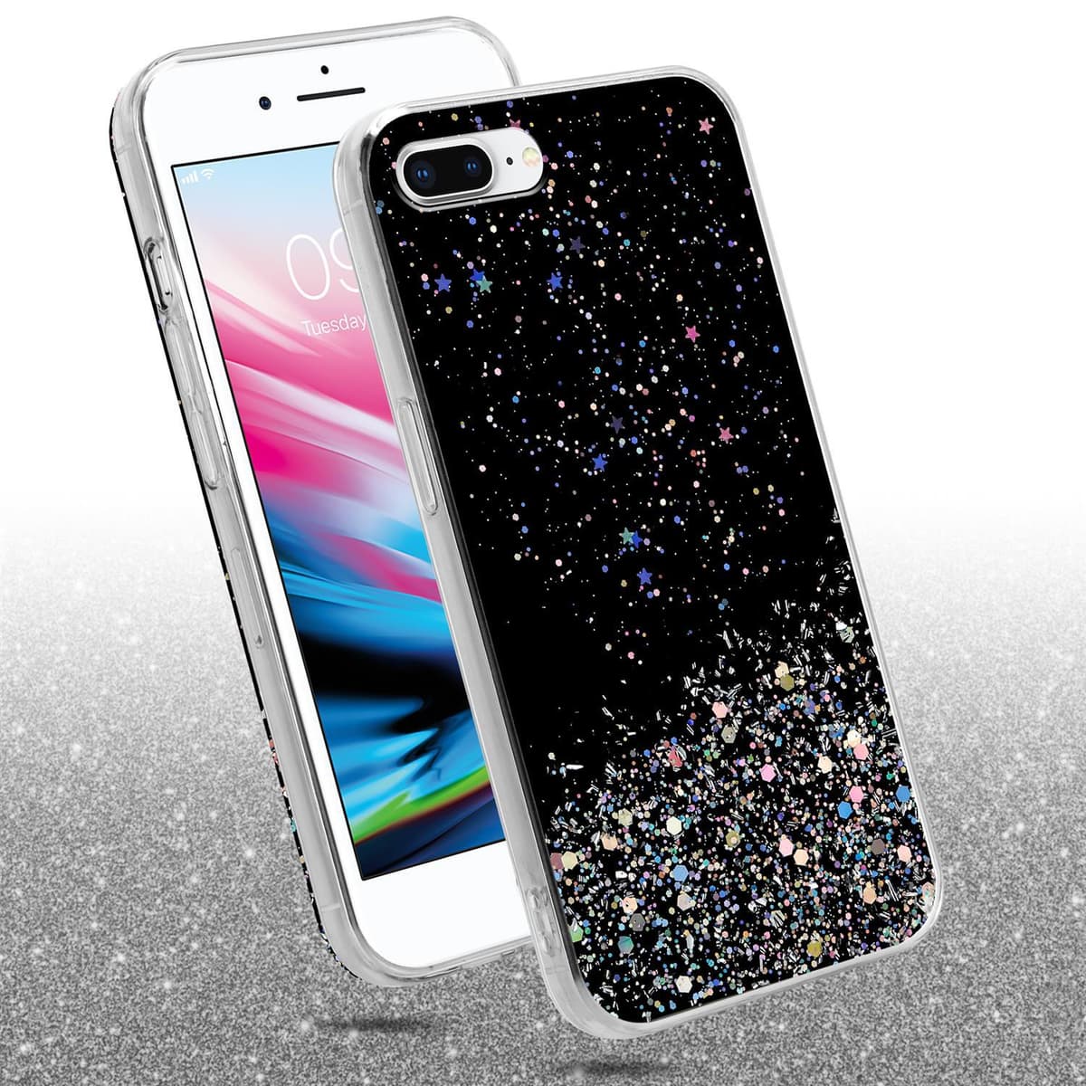 iPhone 7 PLUS / 7S PLUS / 8 PLUS Silikondeksel Glitter - Elkjøp