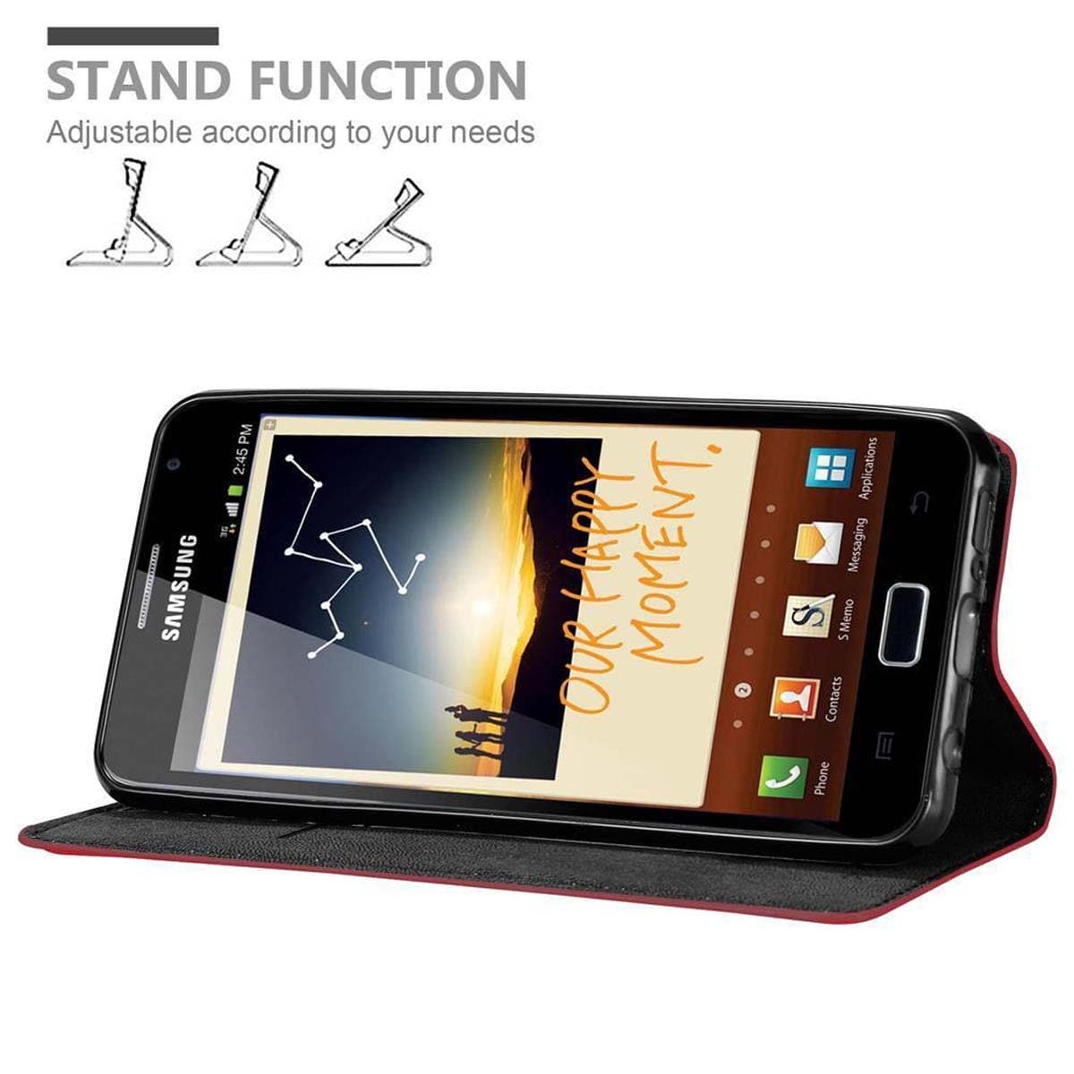 Samsung Galaxy NOTE 1 lommebokdeksel case (rød) - Elkjøp
