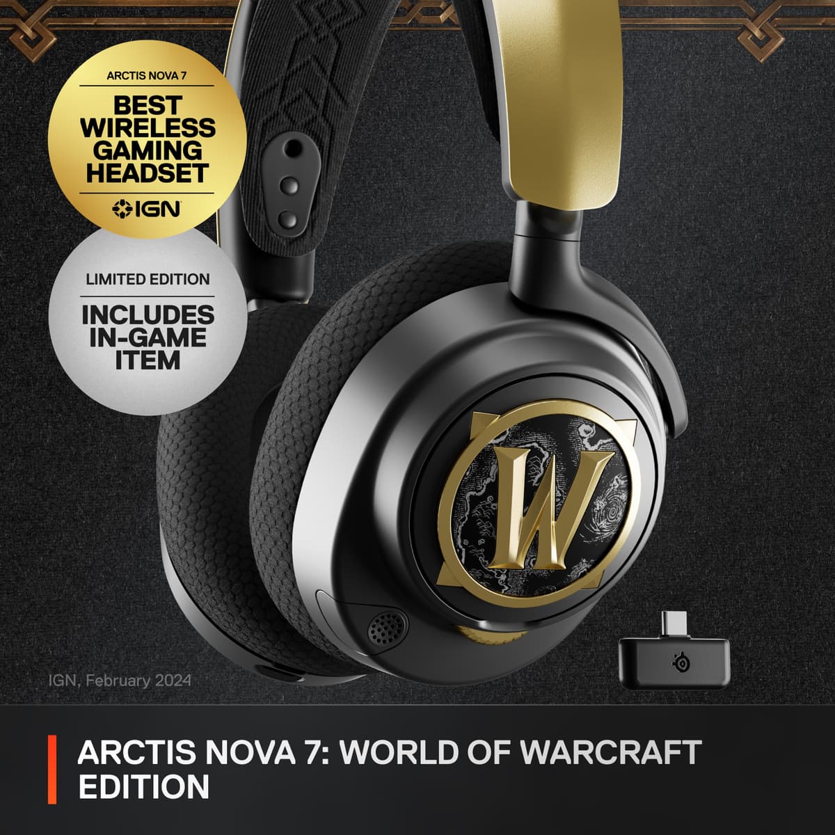 SteelSeries Arctis Nova 7 trådløst gaming headset (WoW Ltd. Edition ...