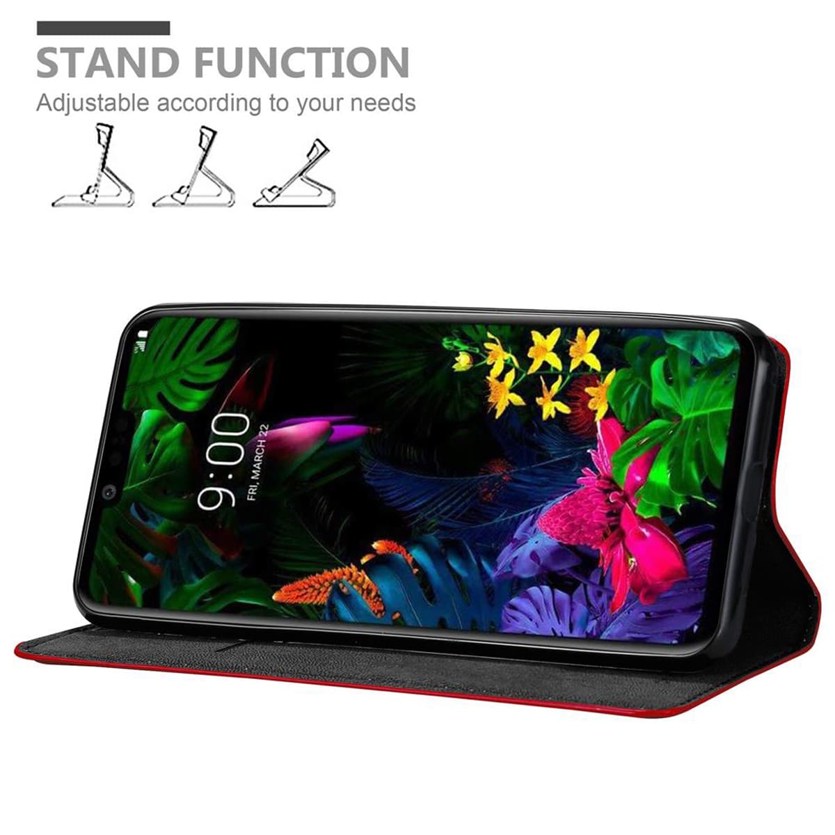 LG G8S lommebokdeksel case (rød) - Elkjøp