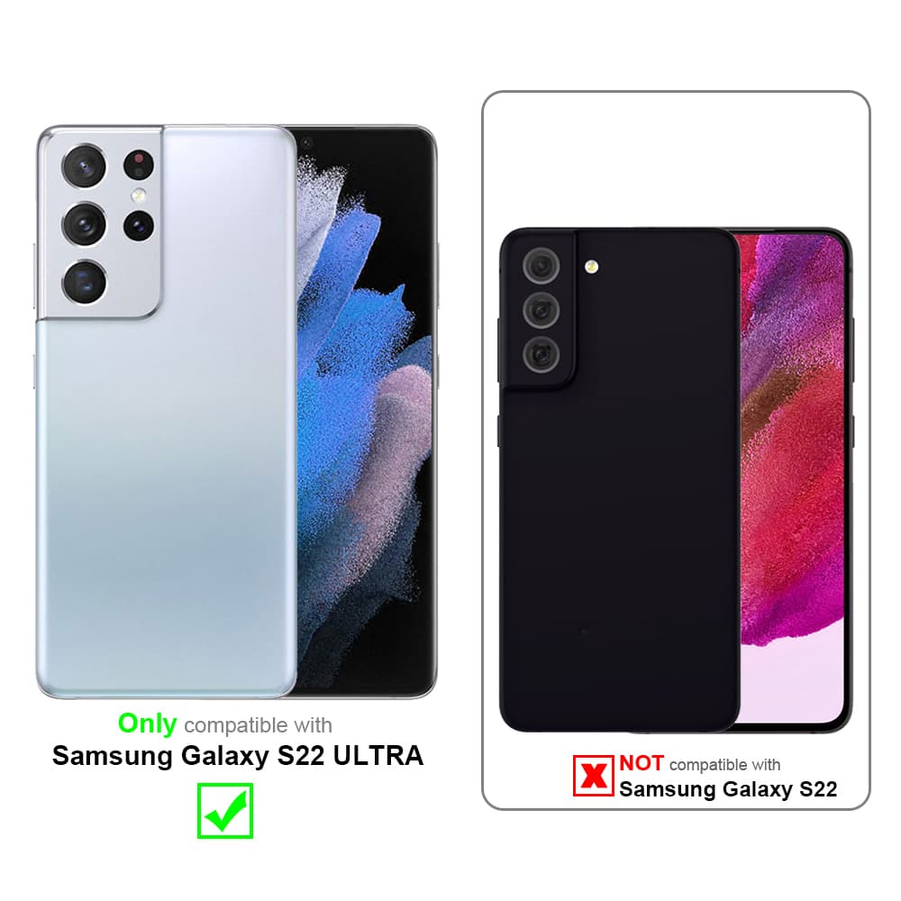 Samsung Galaxy S22 ULTRA lommebokdeksel Blomster (rosa) - Elkjøp