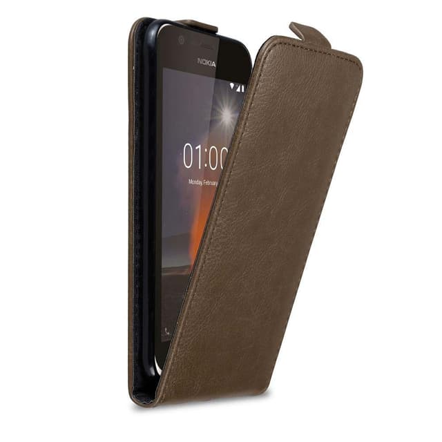 Nokia 1 2018 deksel flip cover (brun) - Elkjøp