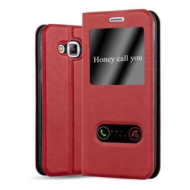 Samsung Galaxy J5 2015 lommebokdeksel cover (rød) - Elkjøp