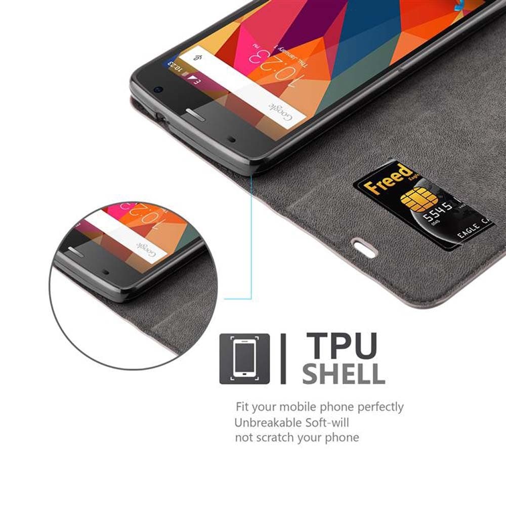 ZTE Blade L5 PLUS lommebokdeksel case (brun) - Elkjøp