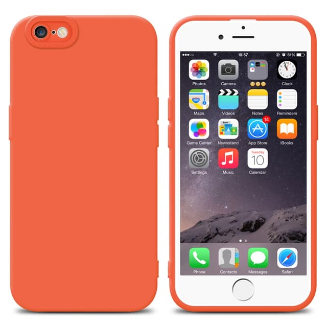 iPhone 6 / 6S Skal Fodral Case (Orange) - Elgiganten