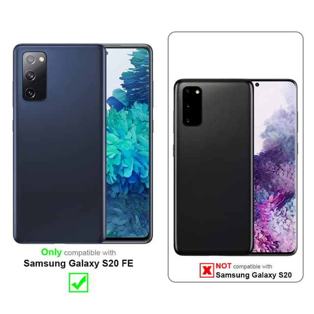 Samsung Galaxy S20 FE Pungetui Cover Blomster (Blå) | Elgiganten | Elgiganten