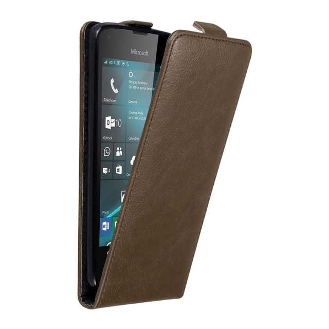 Nokia Lumia 550 deksel flip cover (brun) - Elkjøp