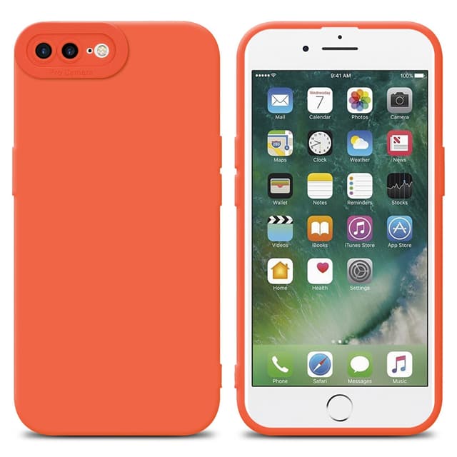 iPhone 7 PLUS / 7S PLUS / 8 PLUS Deksel case (oransje) - Elkjøp