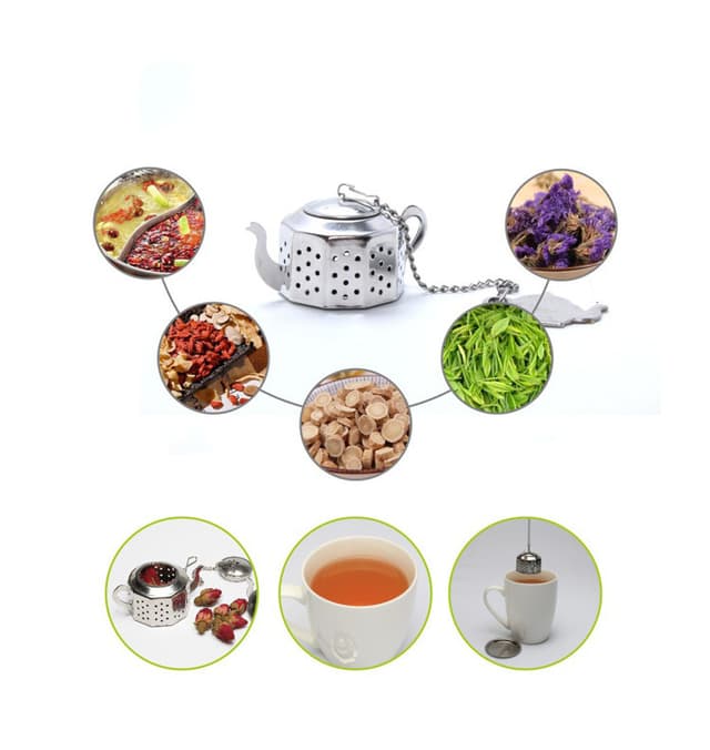 Te-infuser i rustfritt stål, tesil for løs te - Elkjøp | Elkjøp