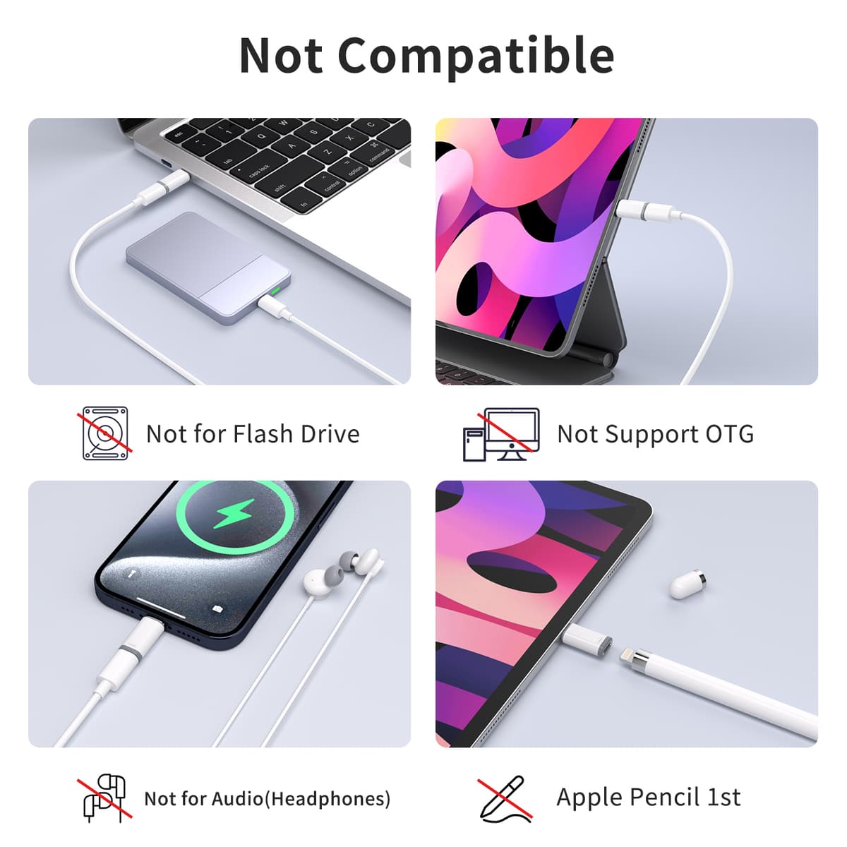 Lightning (hun) til USB-C (han) adapter | Elgiganten | Elgiganten