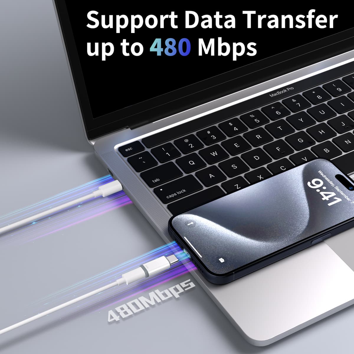Lightning (hun) til USB-C (han) adapter | Elgiganten | Elgiganten