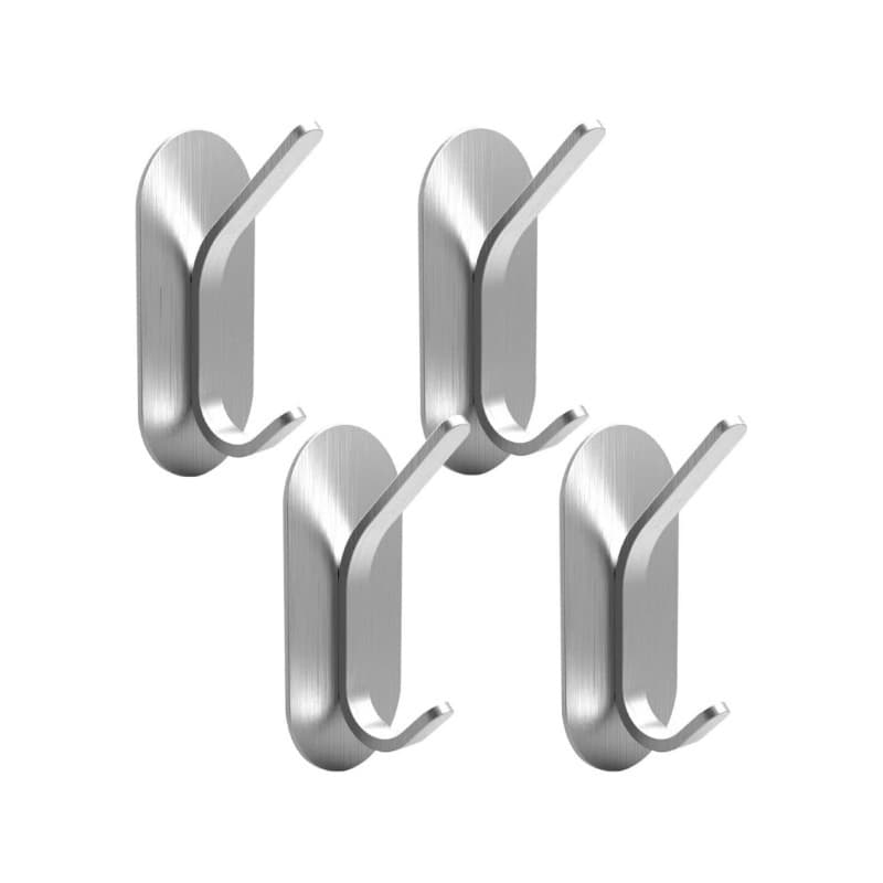 4 Pakke Oval 304 rustfritt stål Ingen stansing Veggmonterte kleskroker ...