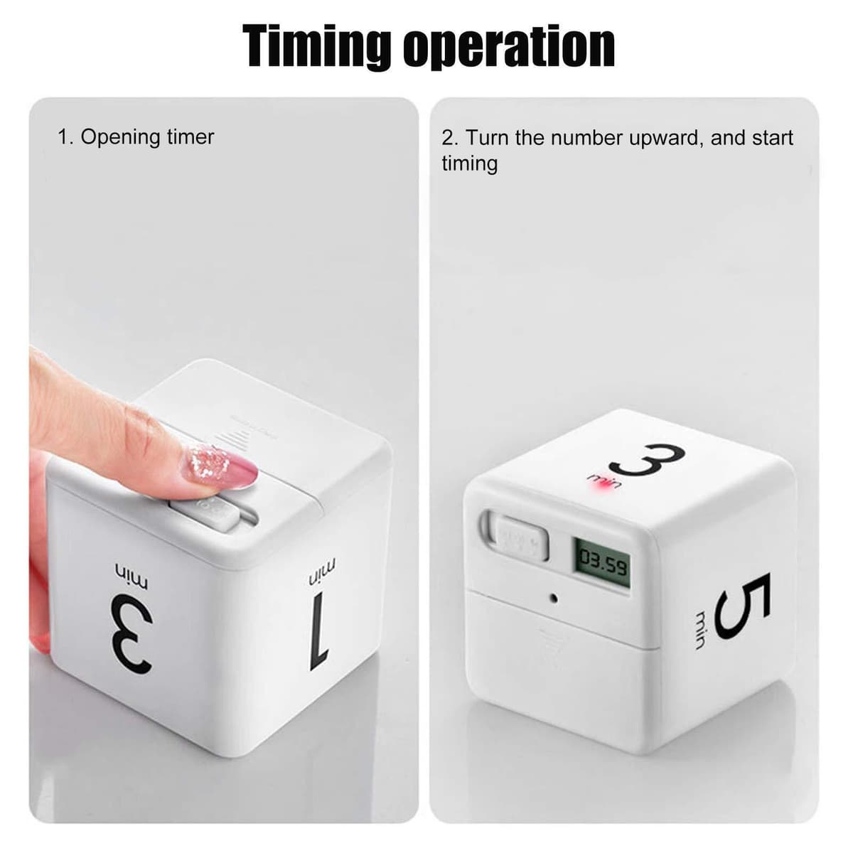 LCD Display Cube Induction Timer med pippåminnelse Hvit - Elkjøp | Elkjøp