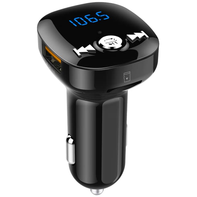 FM-sender til bilen - Bluetooth-adapter med QC3.0 mobillader - Elkjøp