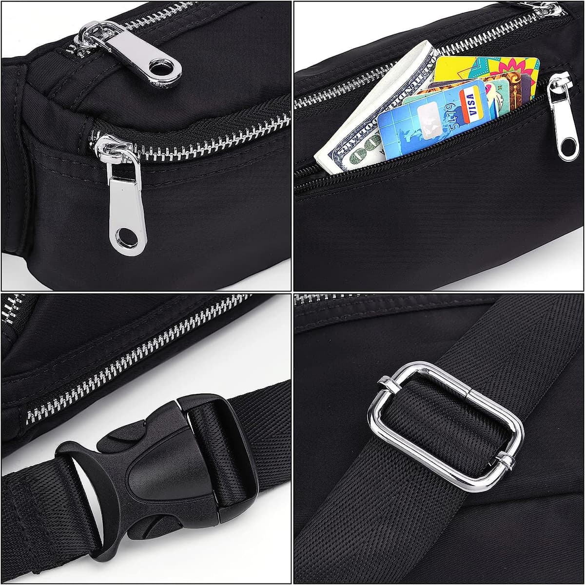 Oxford Cloth Fanny Pack Casual midjeveske for reiseshopping Grå - Elkjøp