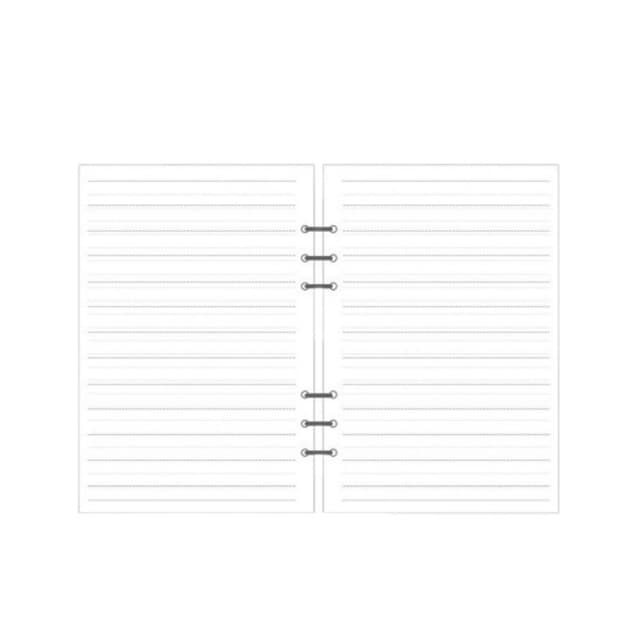 A6-linjet påfyllingspapir for 6-hulls perm notatbok 45-ark Hvit - Elkjøp