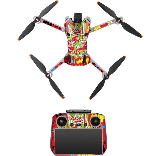 Sunnylife Sticker kit DJI Mini 4 Pro og DJI RC 2 - Red grafitti ...