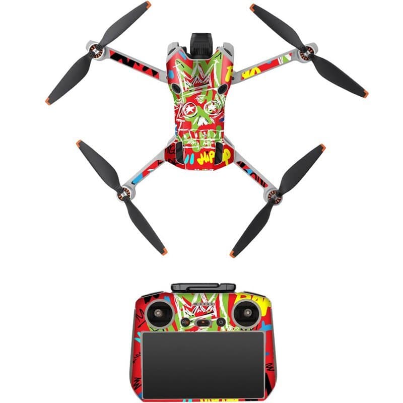 Sunnylife Sticker kit DJI Mini 4 Pro og DJI RC 2 - Red grafitti ...