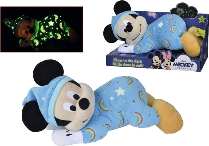 Disney Mickey Mouse Mjukis, Lyser i mörkret, 30 cm - Elkjøp