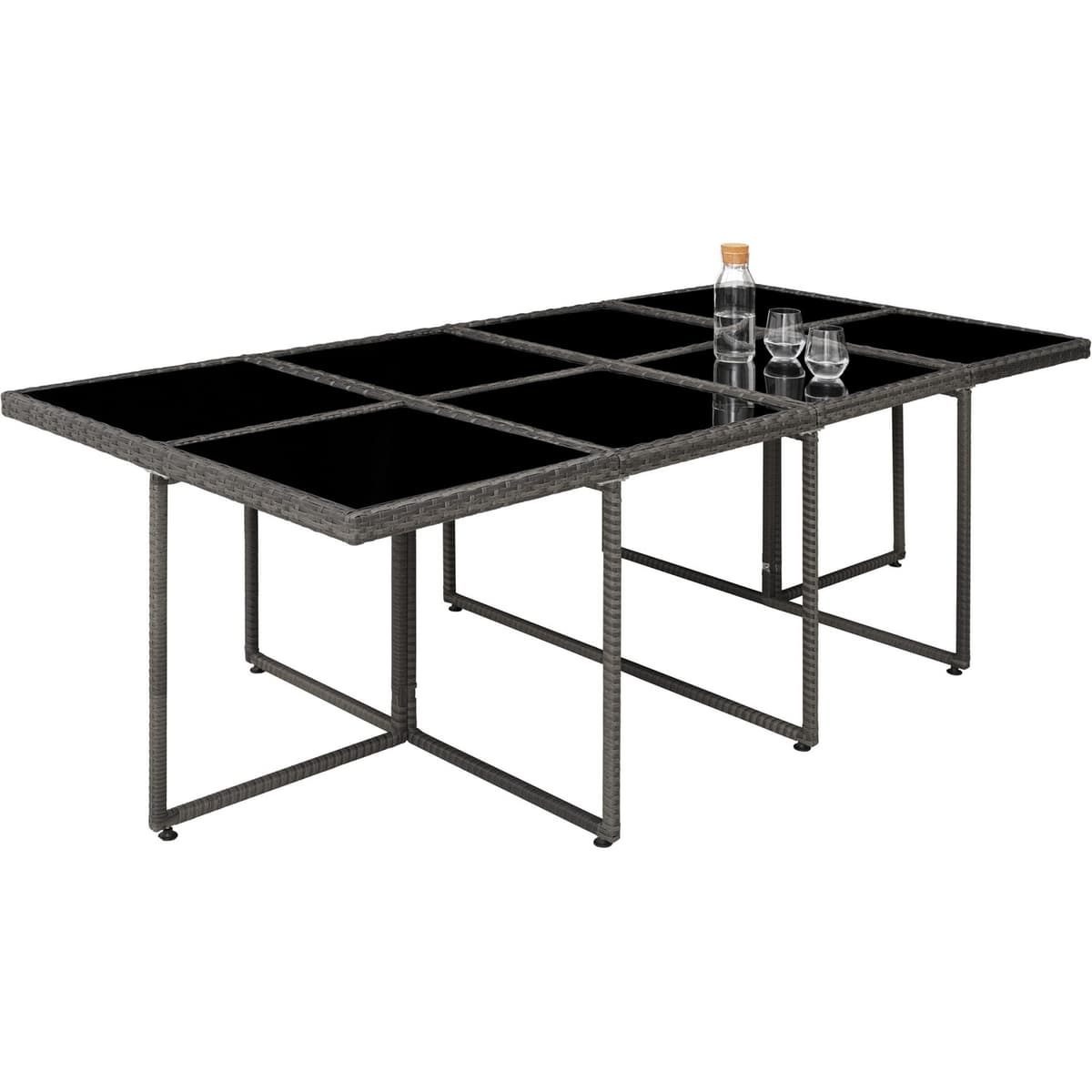 tectake Matgrupp New Orleans i konstrotting - grå - Elgiganten - Elgiganten