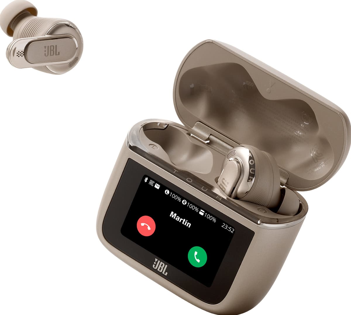 JBL Tour Pro 3 helt trådløse in-ear hodetelefoner (latte) - Elkjøp | Elkjøp