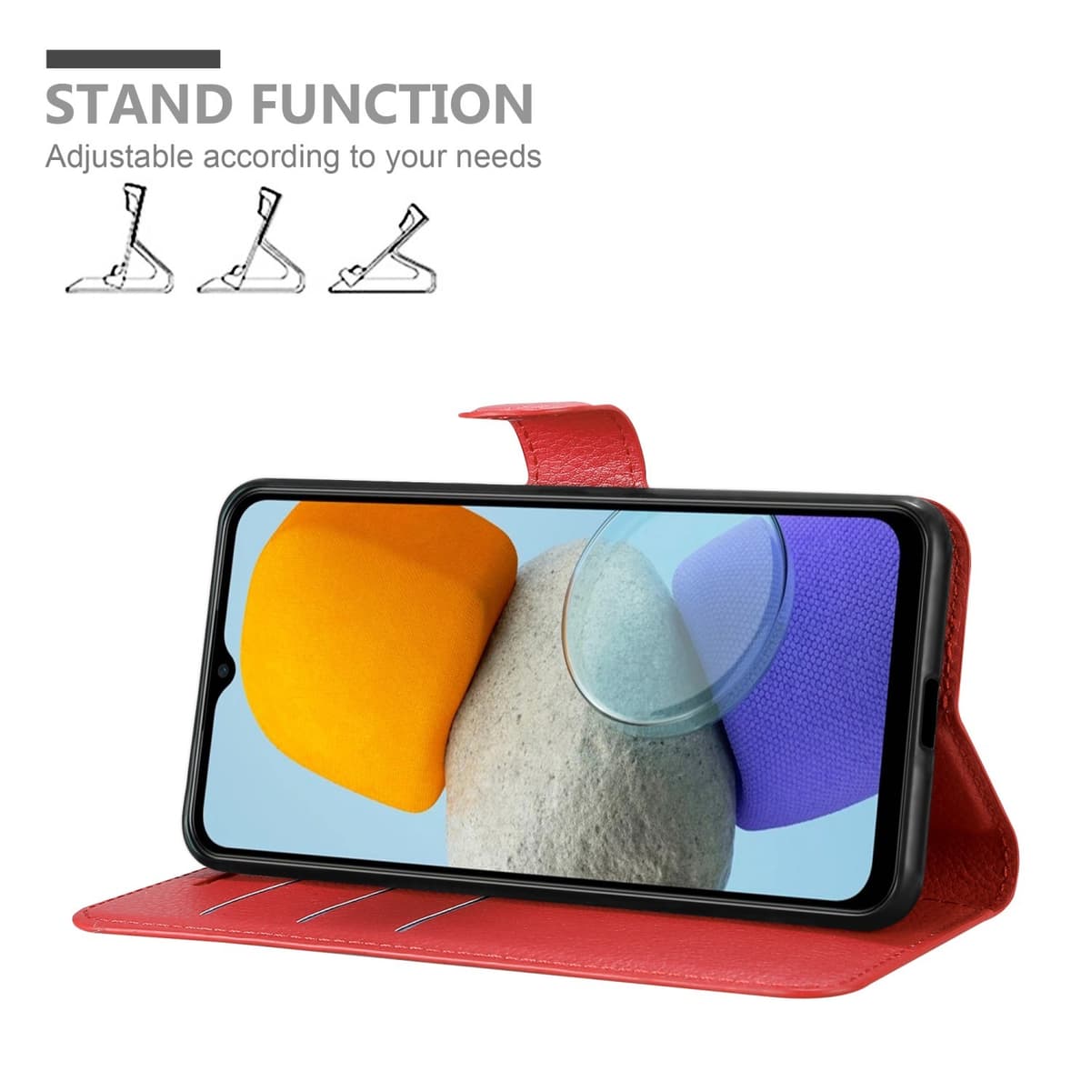 Samsung Galaxy M23 5G Deksel Etui Case (rød) - Elkjøp