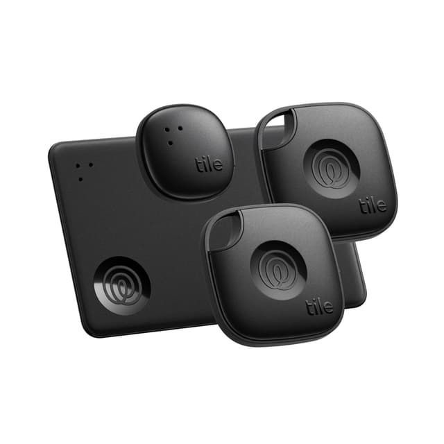 Life360 Tile Essentials Pack (2024) - 4-Pack (2 Black Mates/Slim ...