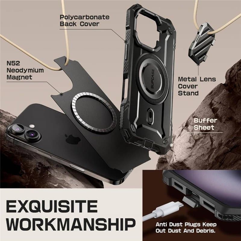 SUPCASE UB Mag XT deksel iPhone 16 - Svart - Elkjøp | Elkjøp