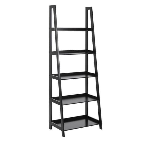 Hylla WALLY 63x40xH180cm, 5-hyllor, hyllpanel och ram: färg: svart ...