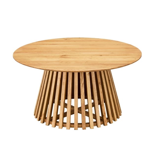 Sohvapöytä SLATTED D80xK40cm, jalava - Gigantti verkkokauppa