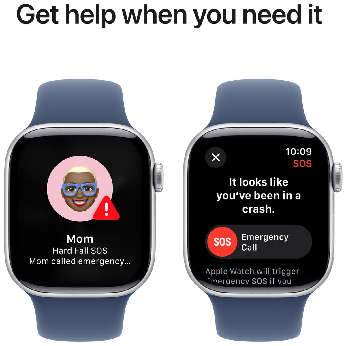Apple Watch S10 46mm GPS+Cel (Sølv/Denim Sport Band) S/M - Elkjøp
