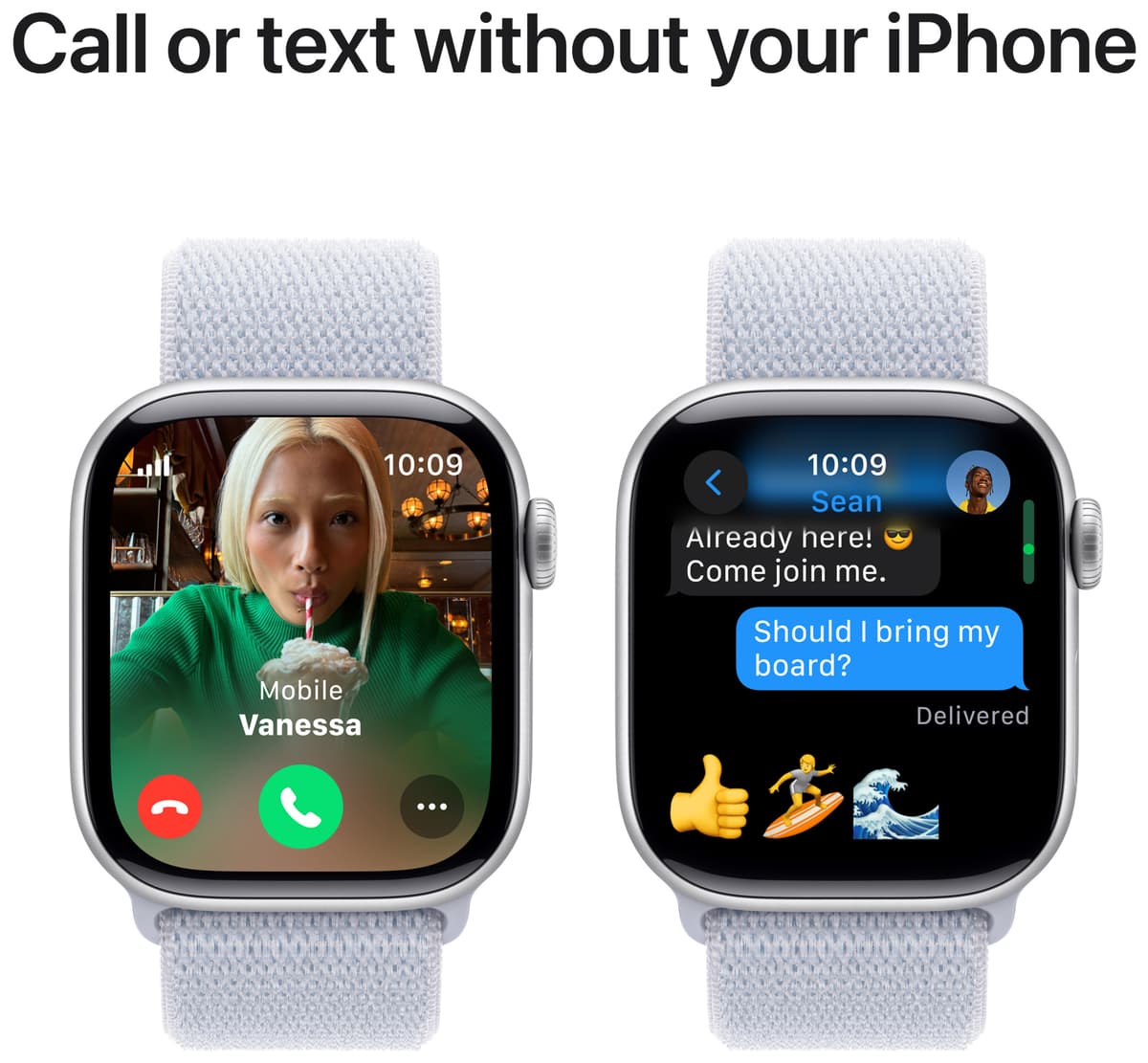 Apple Watch S10 46mm GPS (Sølv/Blå Sky Sport Loop) - Elkjøp | Elkjøp