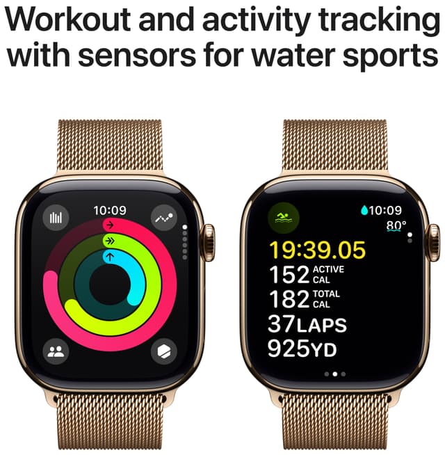 Apple Watch S10 42mm GPS+Cel (Gold Titanium/Gold Milano loop ...