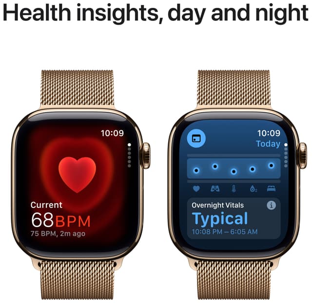 Apple Watch S10 42mm GPS+Cel (Gold Titanium/Gold Milanese Loop ...