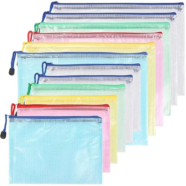 Plastfickor med ziplås 6 st A4 och 6 st A5 dokumentpåsar - Elgiganten
