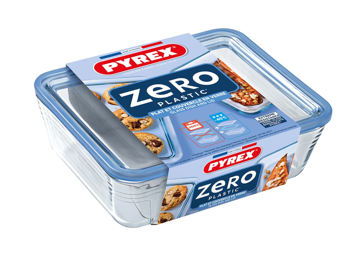 Pyrex Zero Glass dish w/lid 24 x 19 x 8 cm 2.6 liter - Elkjøp | Elkjøp