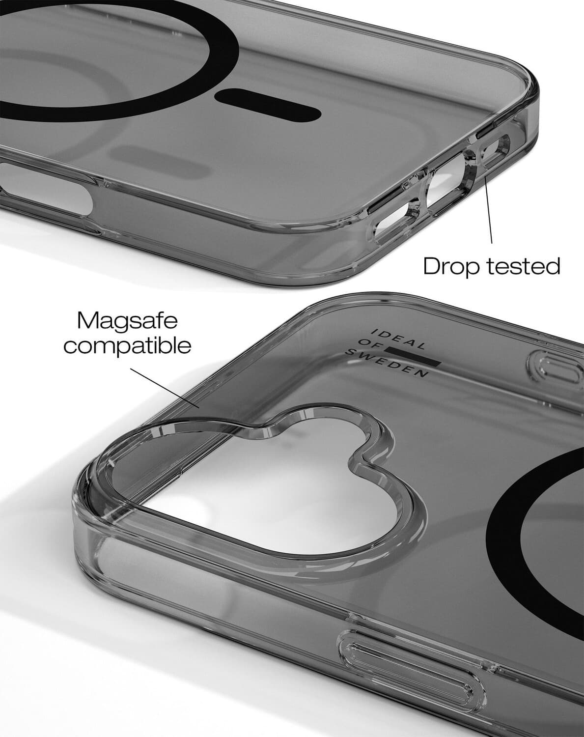 Clear Case MagSafe iPhone 16 Plus Tinted Black - Gigantti