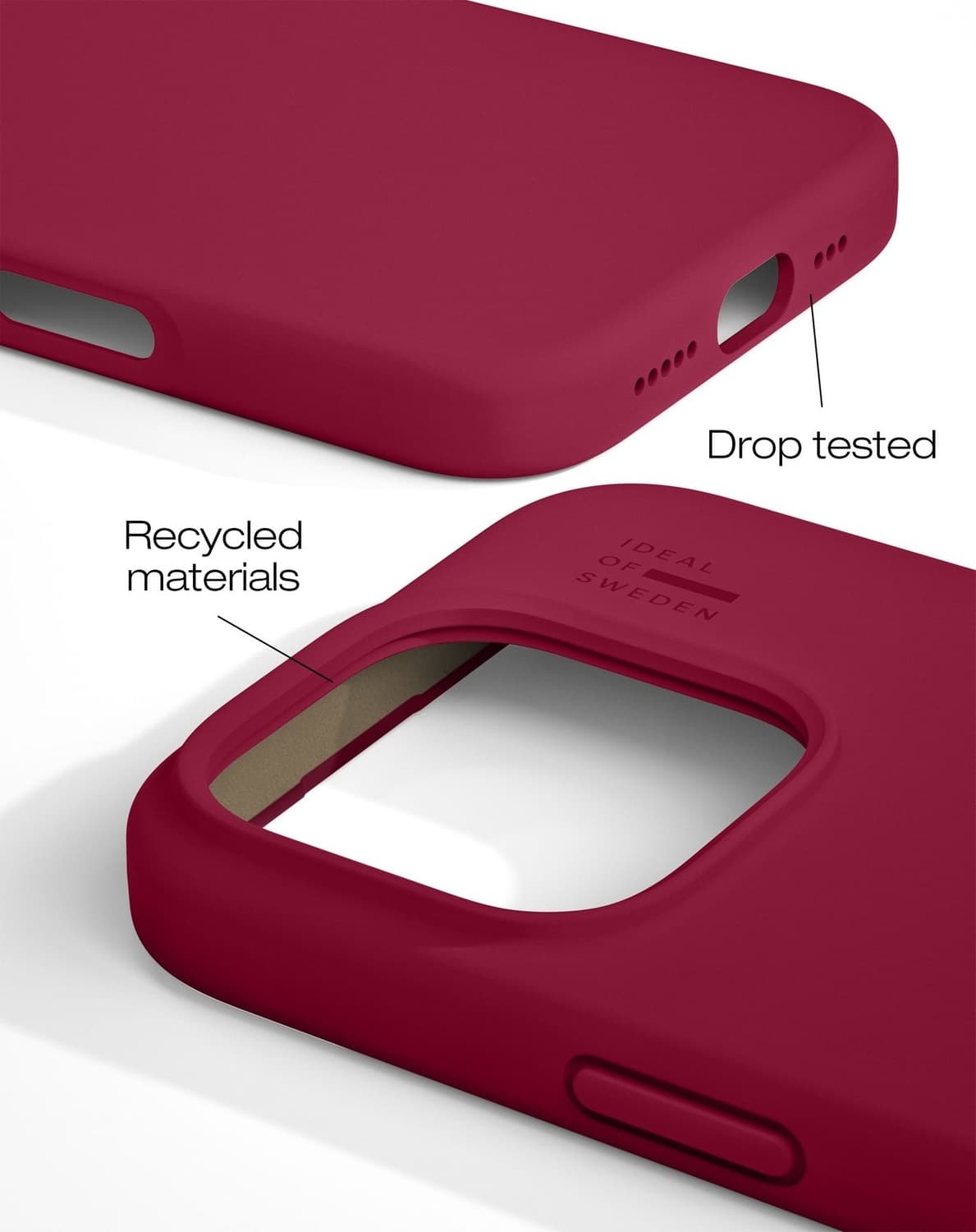 Silicone Case iPhone 16 Pro Cranberry - Elkjøp