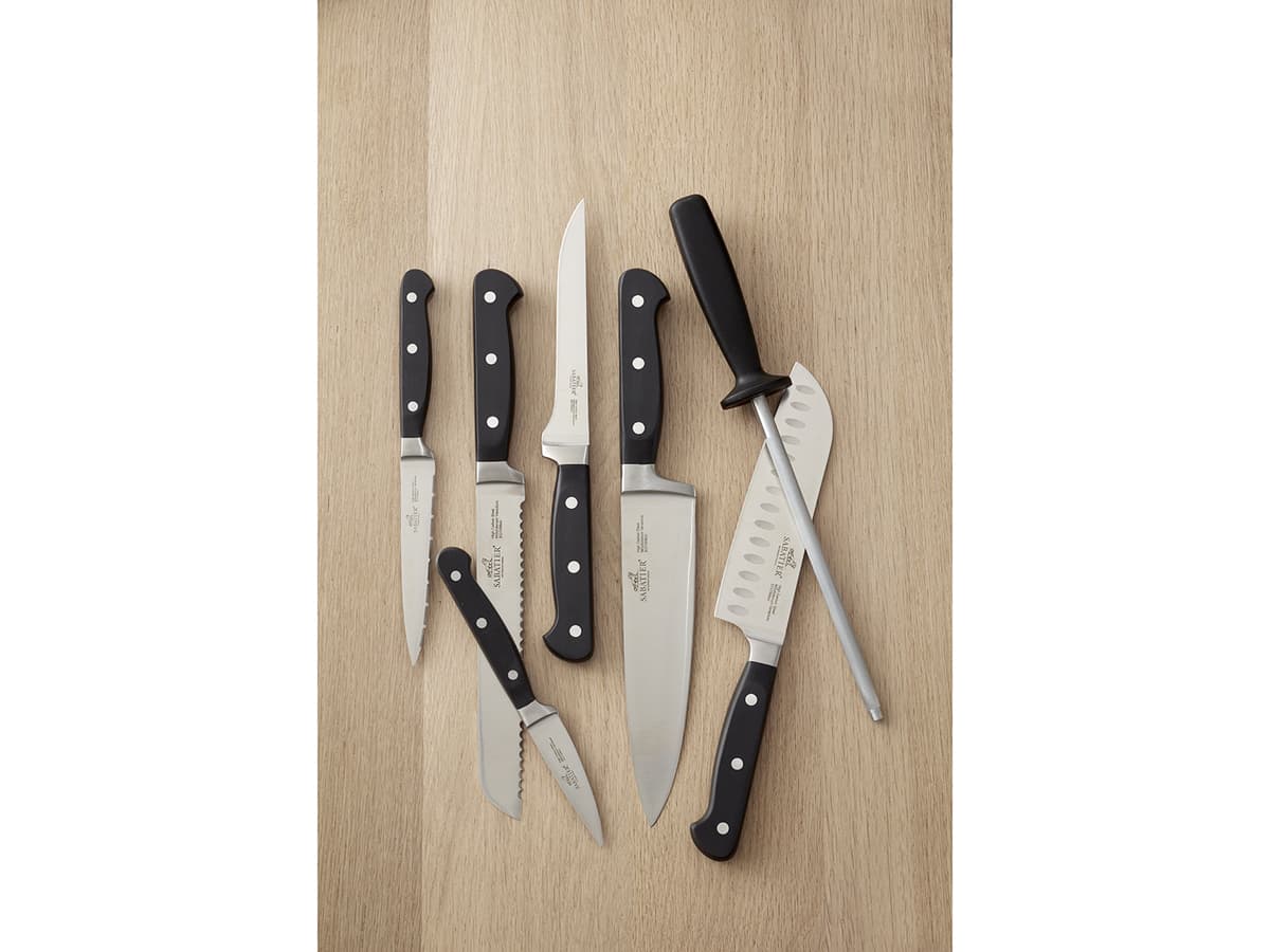 Sabatier Pluton Knife set 7 parts Steel/Black - Elkjøp | Elkjøp