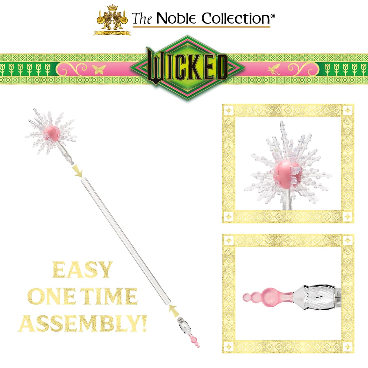Noble Collection Wicked tryllestav (Glinda) - Elkjøp