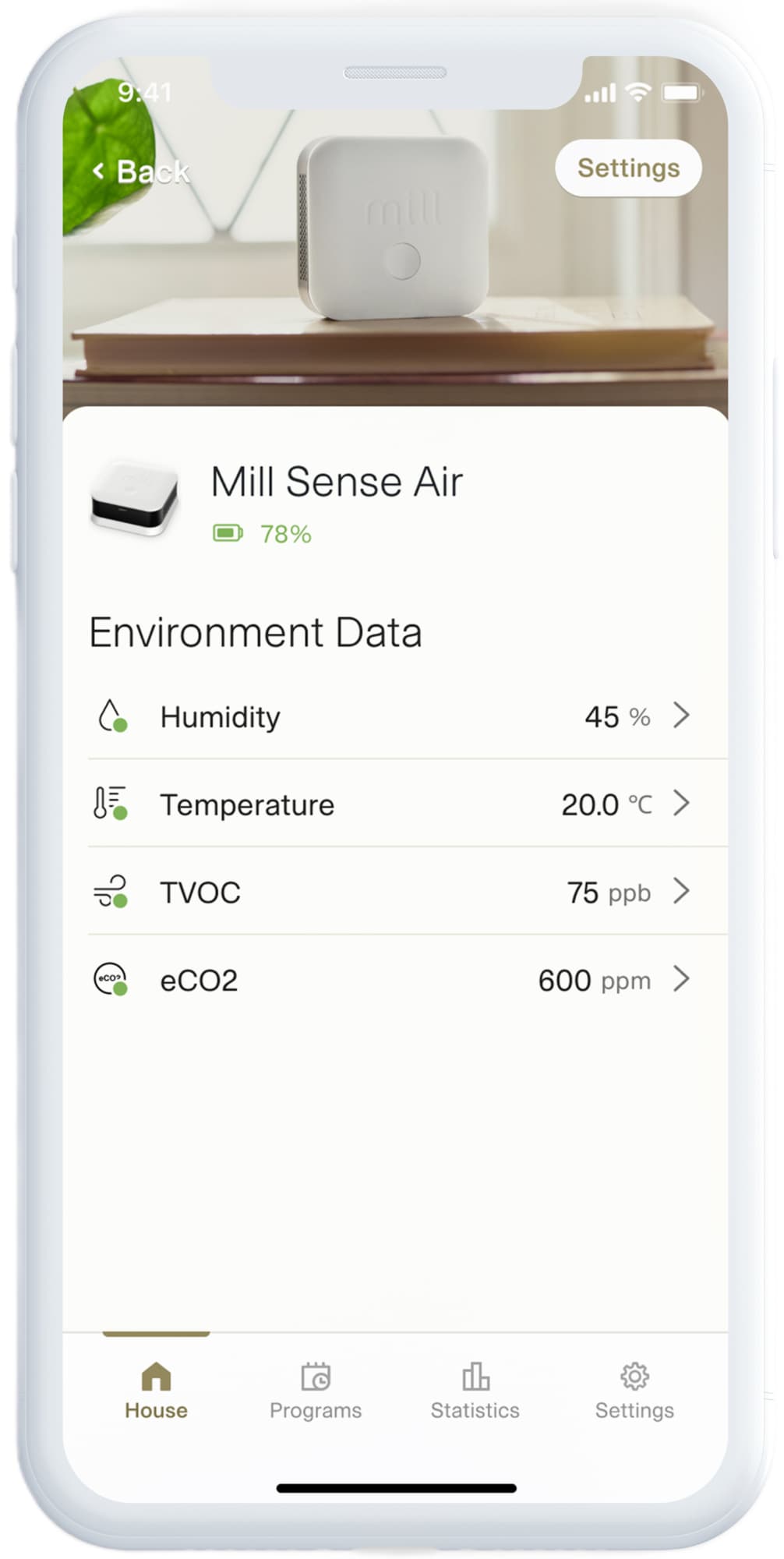 Mill Sense luftkvalitetssensor SENSE (Mill white) - Elkjøp | Elkjøp