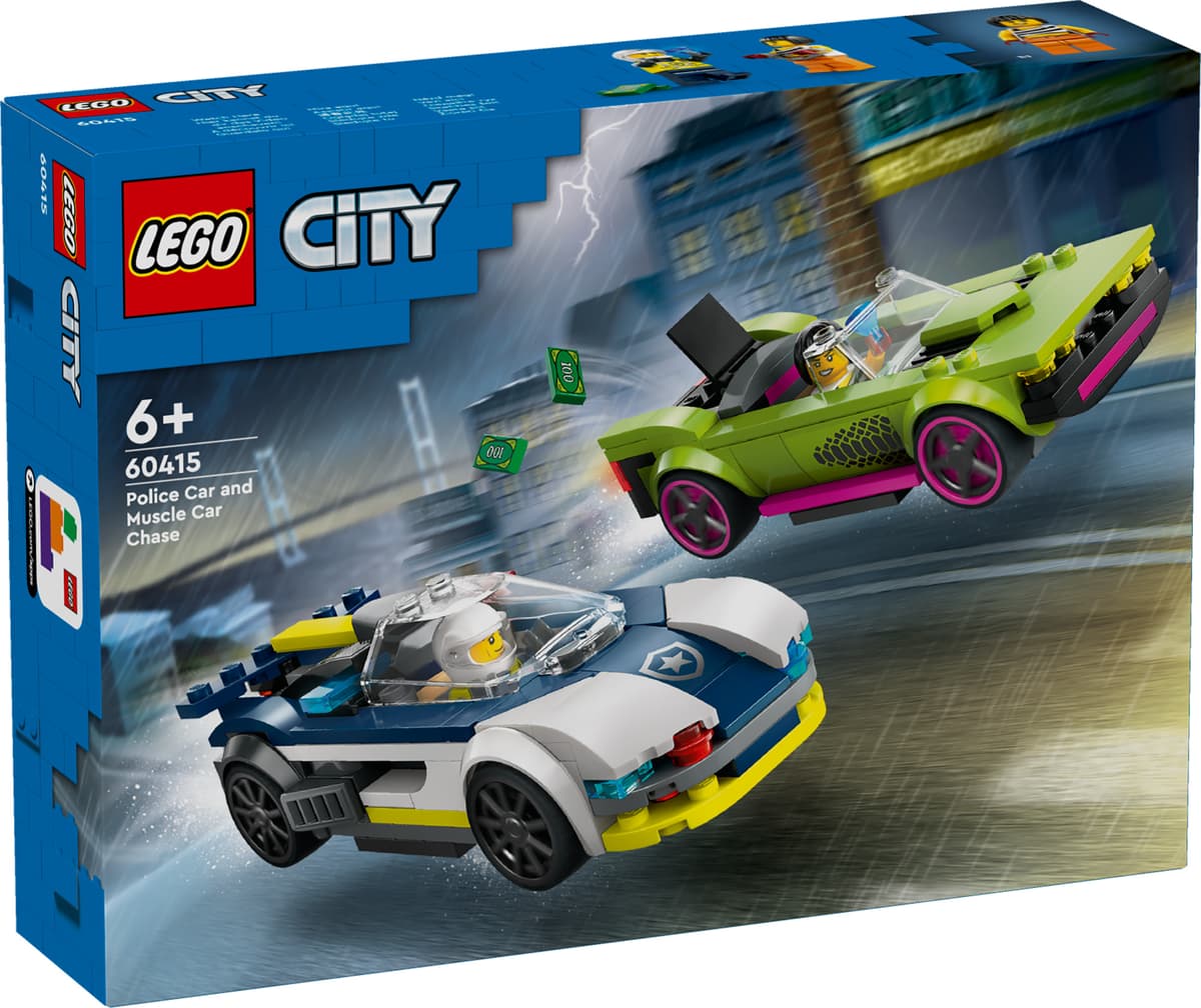 LEGO City Jakt med polisbil och muskelbil 60415 - Elgiganten