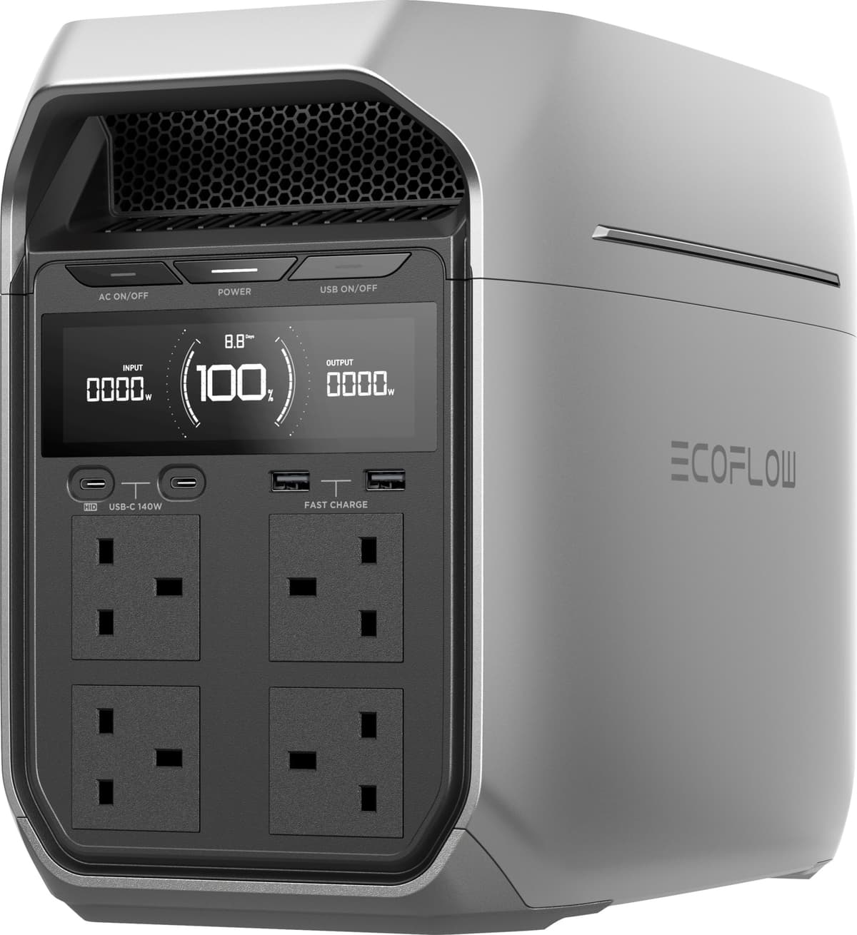 Ecoflow Delta 3 Plus strømstasjon EFDELTA3P-EU (sølv) - Elkjøp | Elkjøp