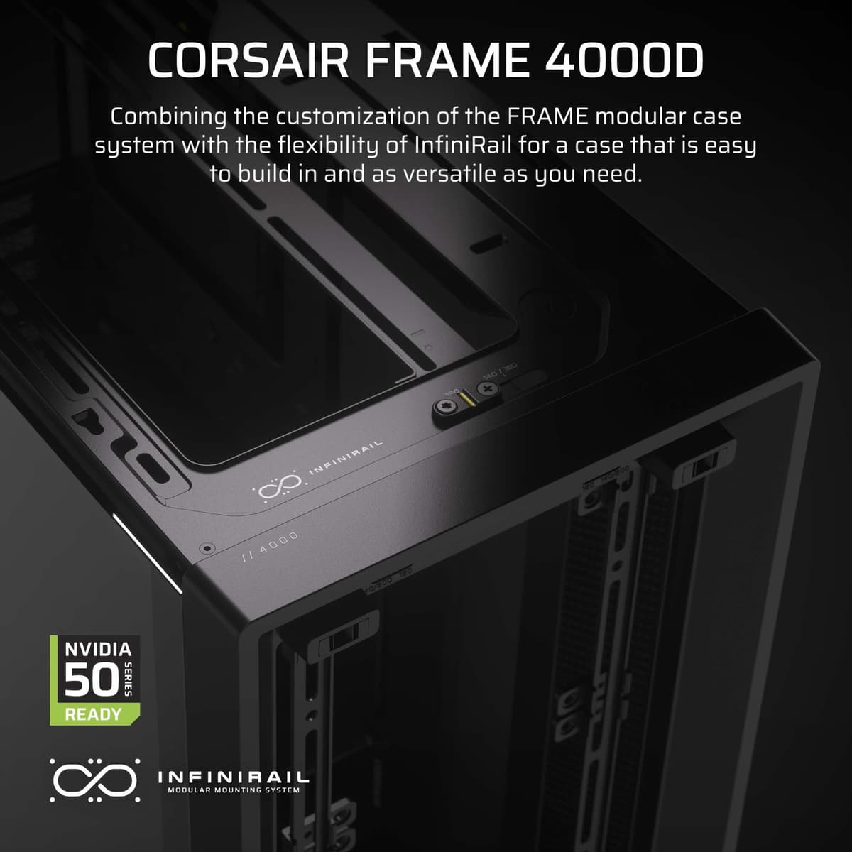 Corsair FRAME 4000D Mid-Tower PC-chassi (svart) - Elgiganten - Elgiganten