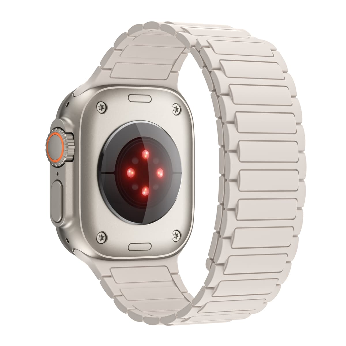 Magnetisk silikonrem för Apple Watch 1/2/3/4/5/6/7/8/9, Apple Watch SE ...