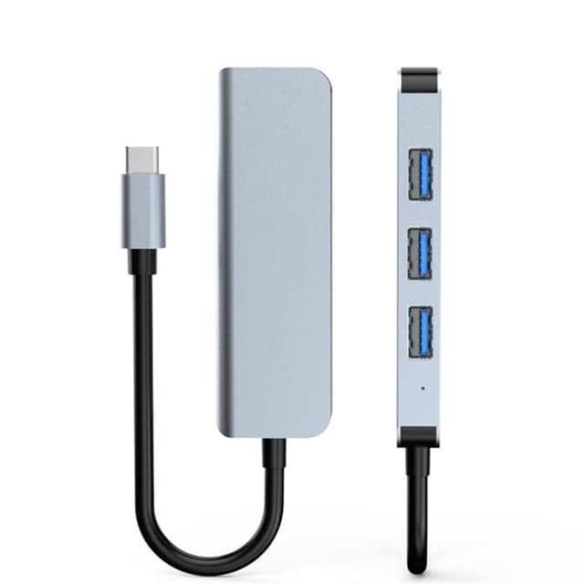 Dobbel USB-C USB A Hub med 4 USB3.0-porter - Elkjøp