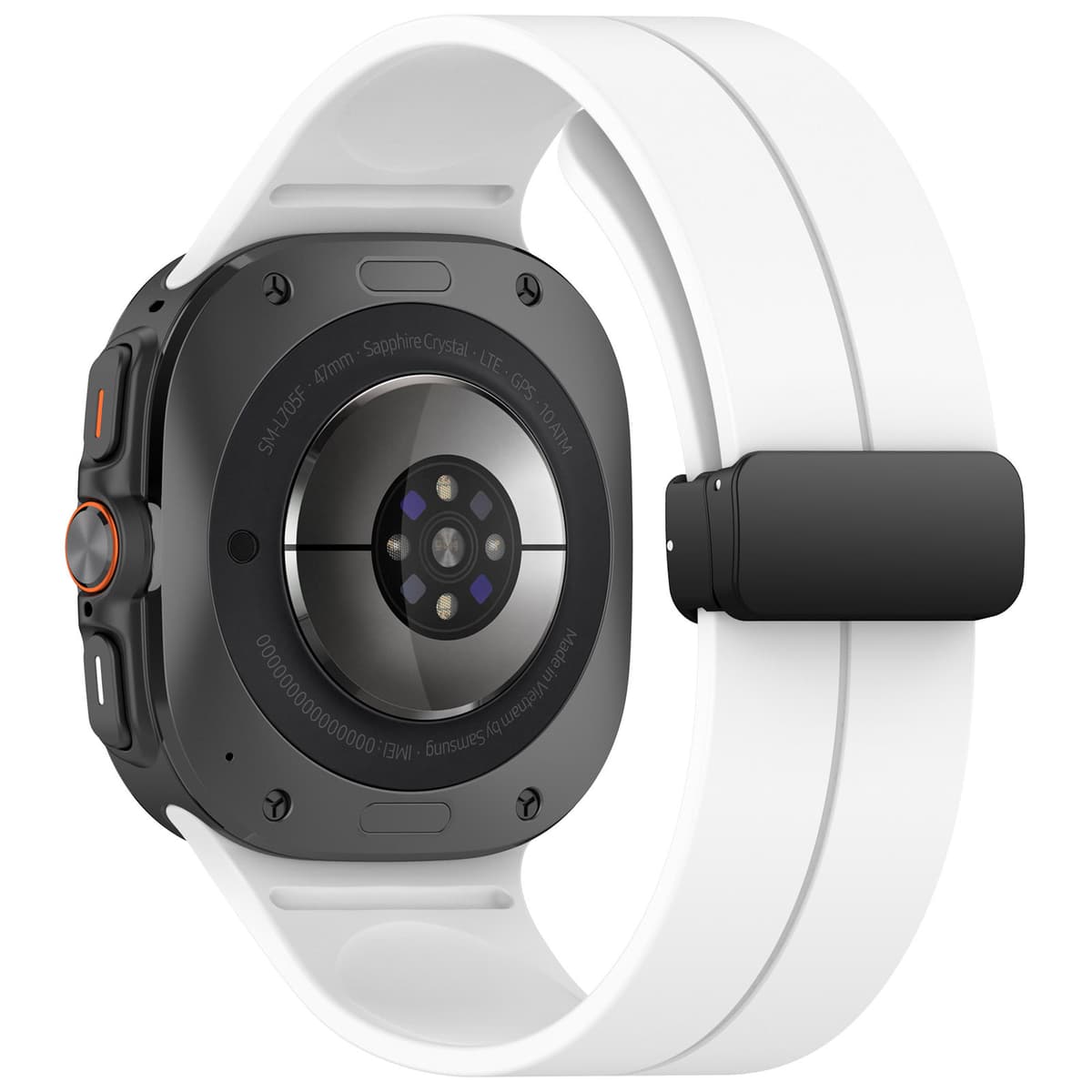 Kellon ranneke magneettisoljella, Samsung Watch Ultra 24mm Valkoinen ...